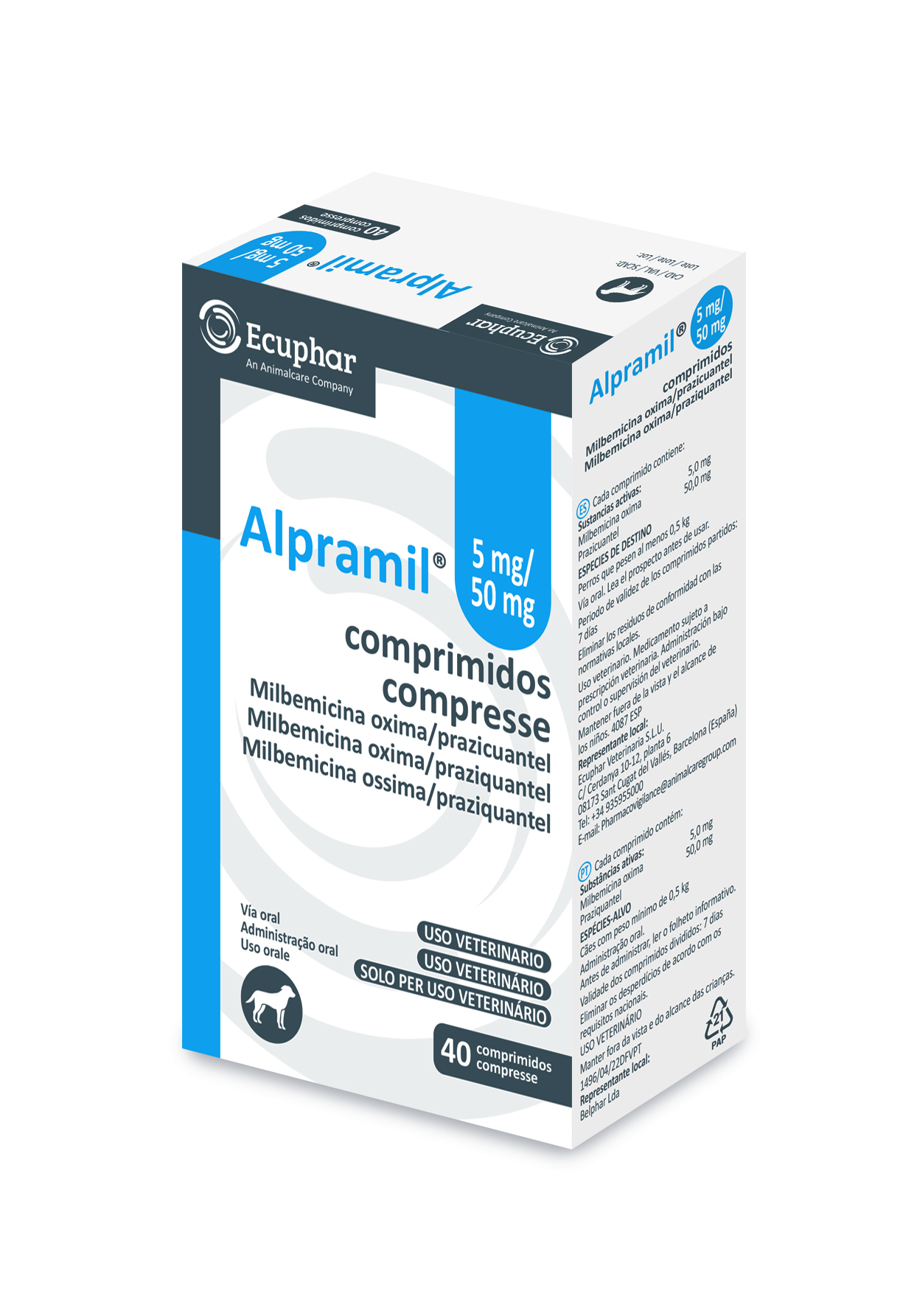 ALPRAMIL PERRO 10 KG 5 MG/50 MG 40 COMP (20060098)